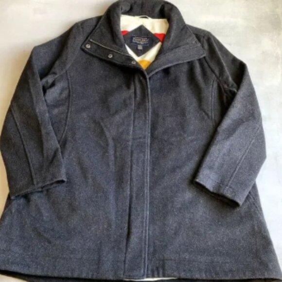 Pendleton | Jackets & Coats | Pendleton Jacket Womens Xl Gray Wool ...